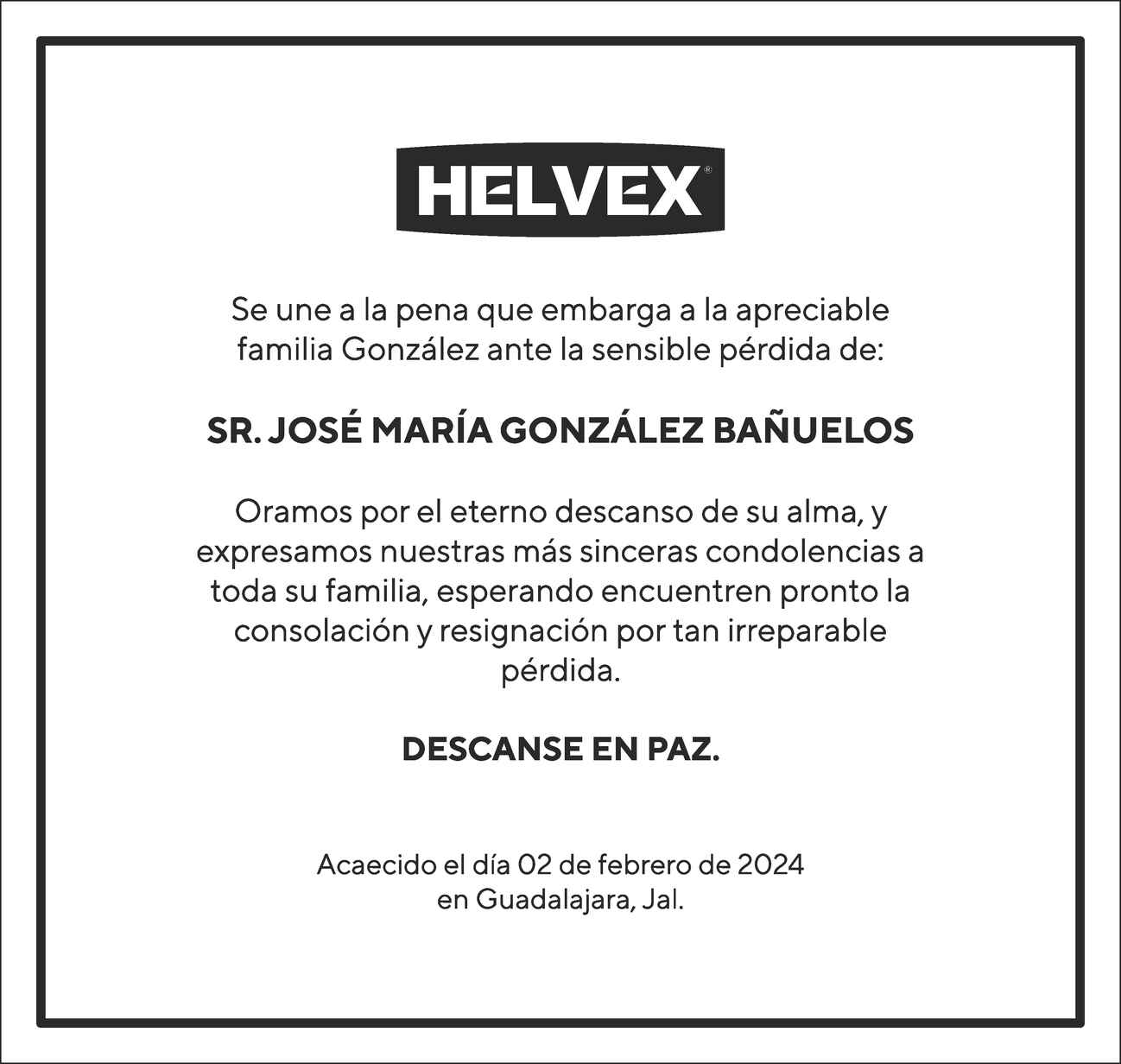 José María González Bañuelos Obituario Esquela